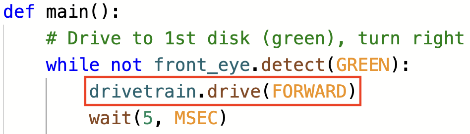 Vex Cs Unit 7 Decisions With Colors Lesson 2 Using The Front Eye Sensor With While Loops